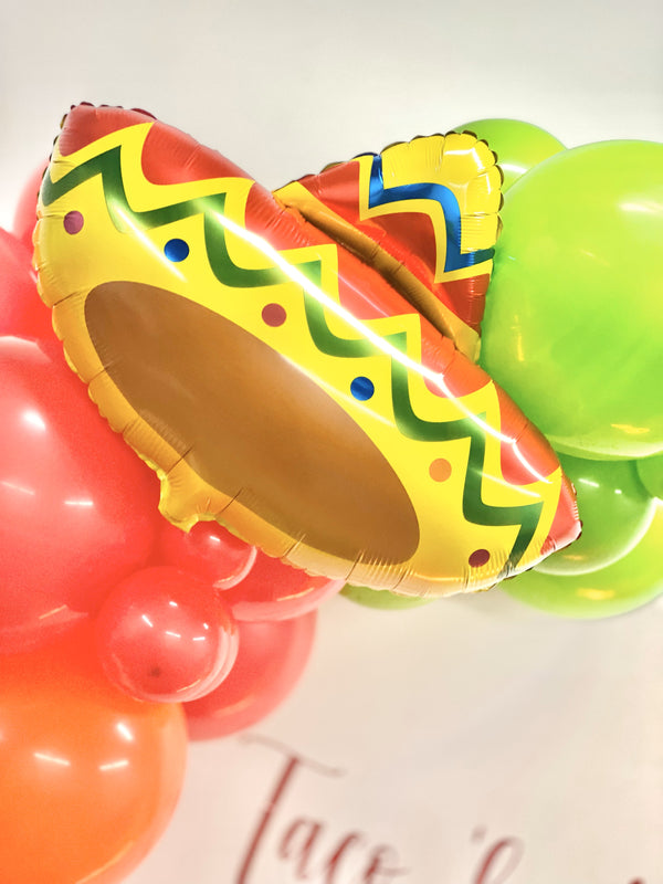 Taco TWOsday DIY Balloon Arch Garland Kit | Red Orange Yellow Blush Li ...